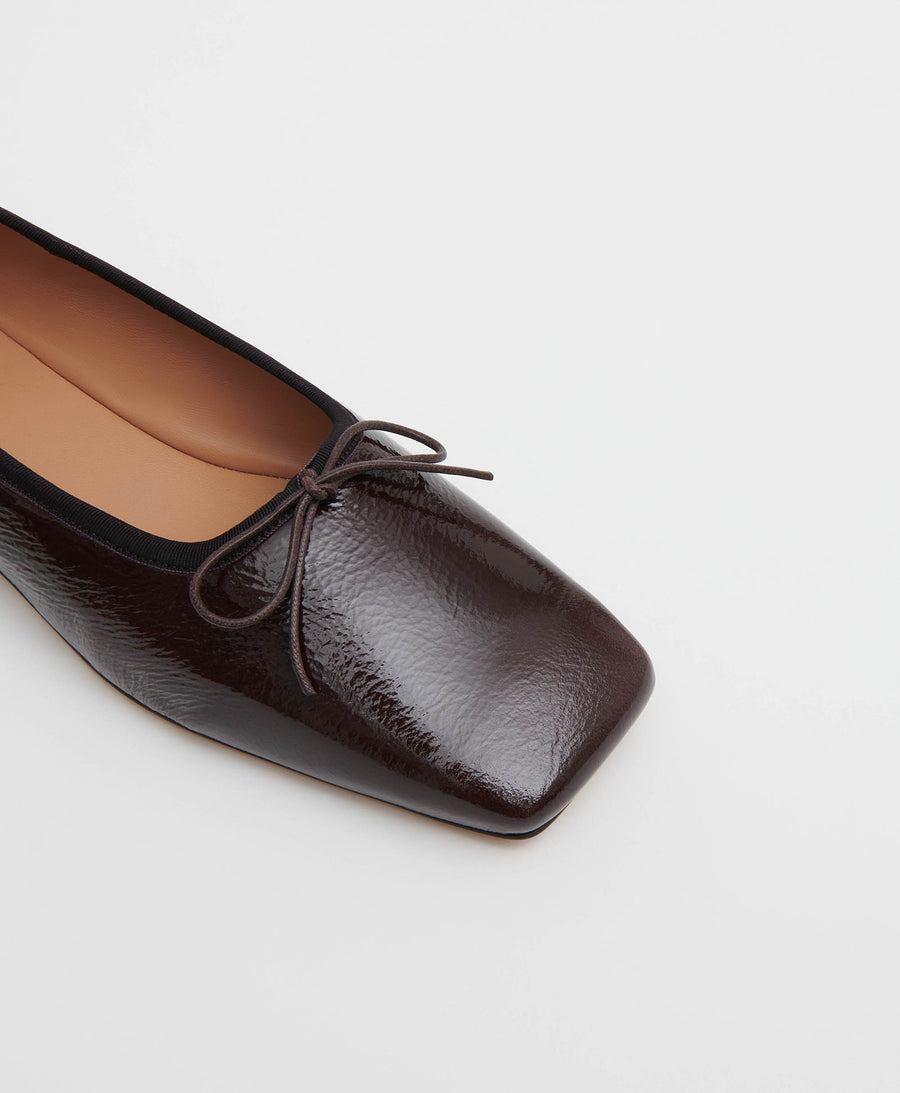 Square Toe Ballerina - Black