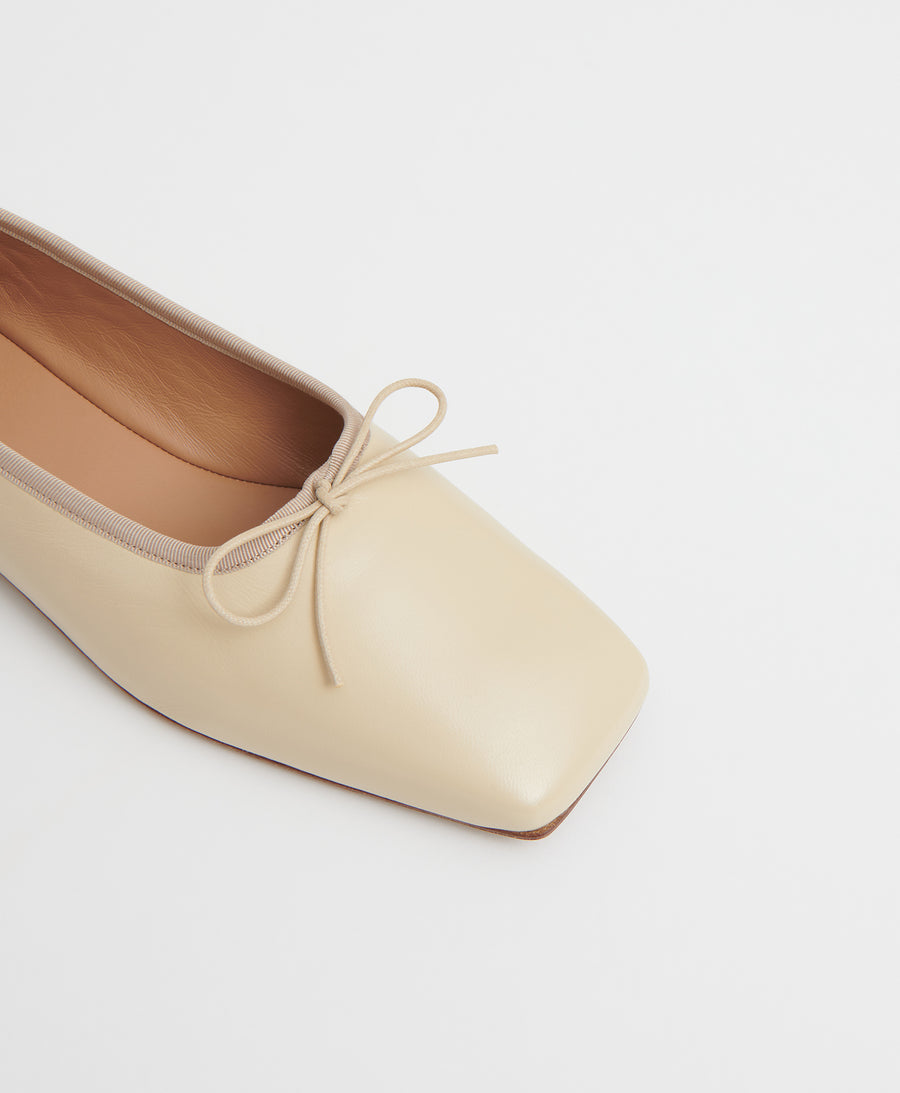 Square Toe Ballerina - Black